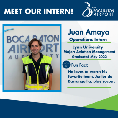Meet Our New Operations Intern! - Boca Raton Airport